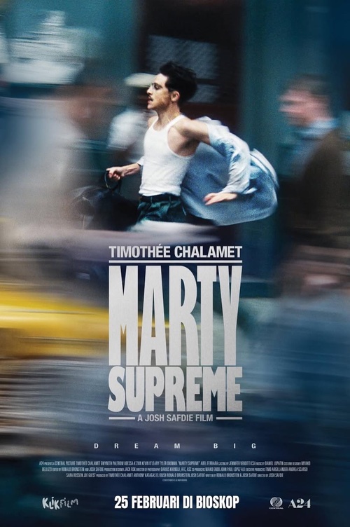 Jadwal film Marty Supreme hari ini di seluruh bioskop Indonesia